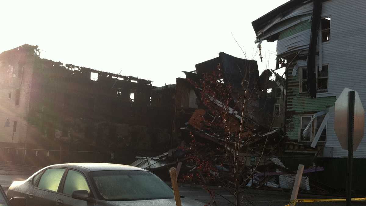 Photos: Fire destroys 3 Lewiston buildings