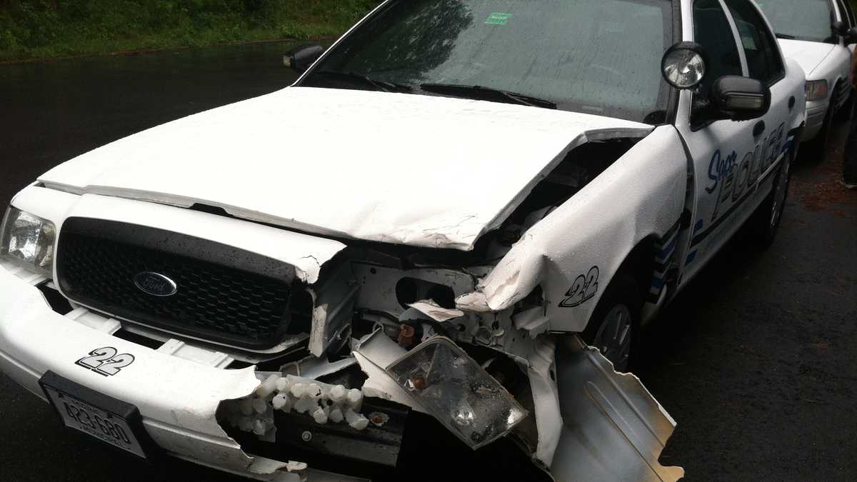 Photos Woman Rams Police Cruisers Subdued With Stun Gun