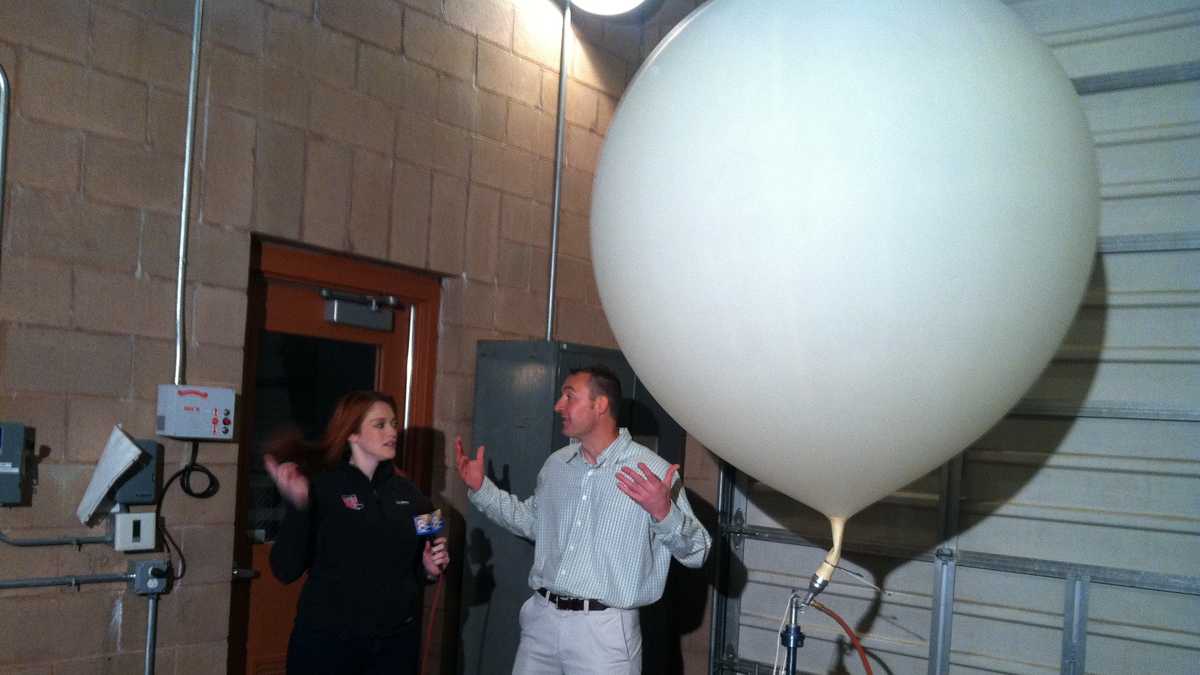 Photos: WMTW, National Weather Service launch weather balloon