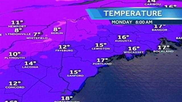 Hour-by-hour: Bitter cold temperature forecast