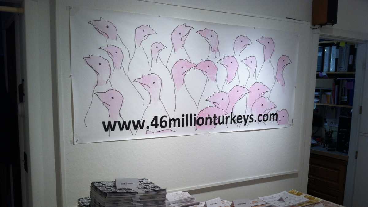 Photos: Artist creates 46 million turkeys project