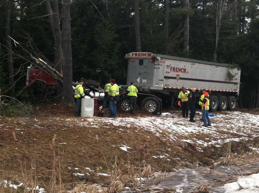 Photos: Tractor-trailer crashes on Turnpike
