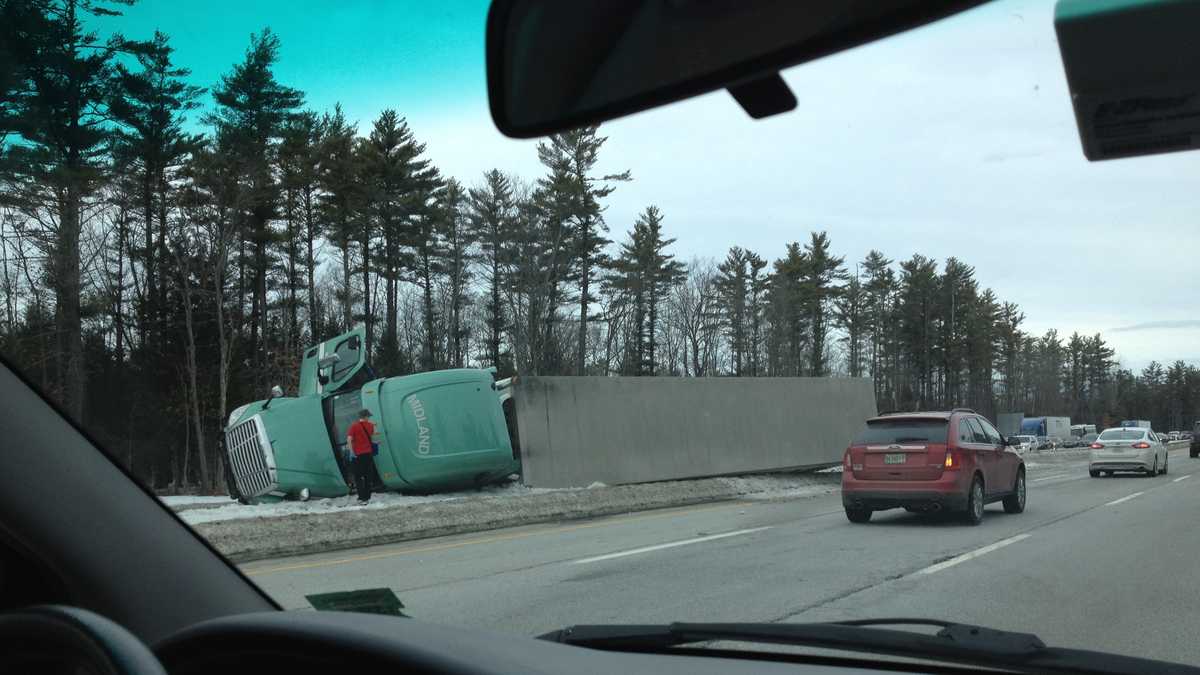 Tractor-trailer rollover ties up traffic on Turnpike