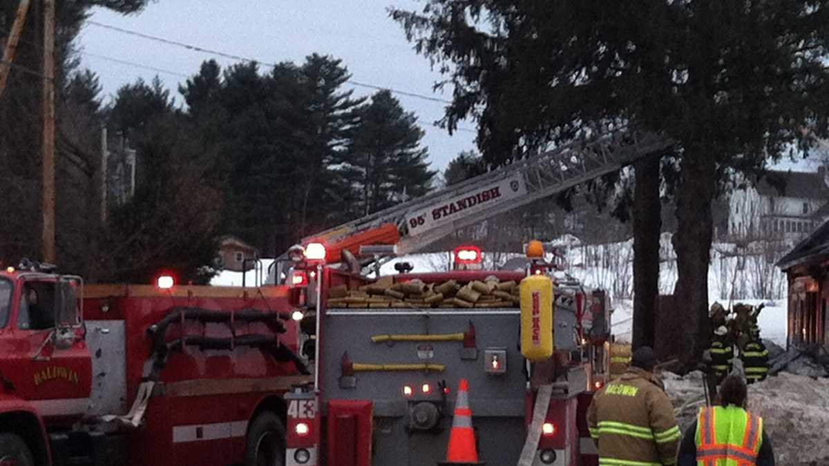 Photos: Fire destroys Limington home