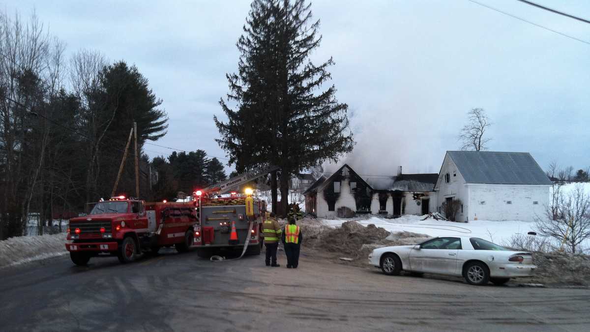 Photos: Fire destroys Limington home