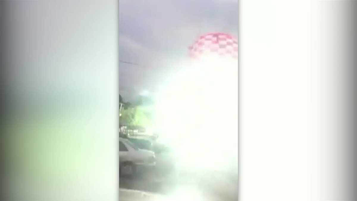 Images capture explosions as hot air balloon crashes