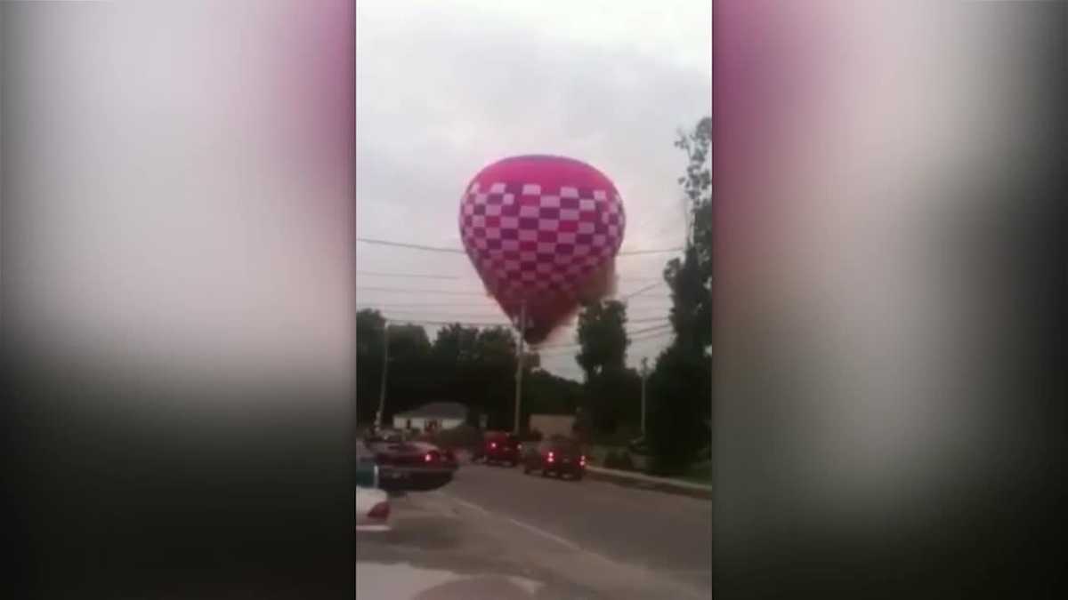 Images capture explosions as hot air balloon crashes