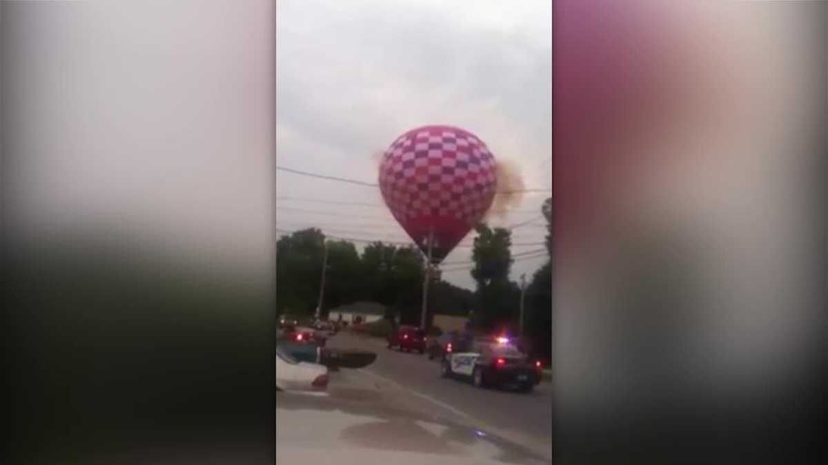 Images capture explosions as hot air balloon crashes