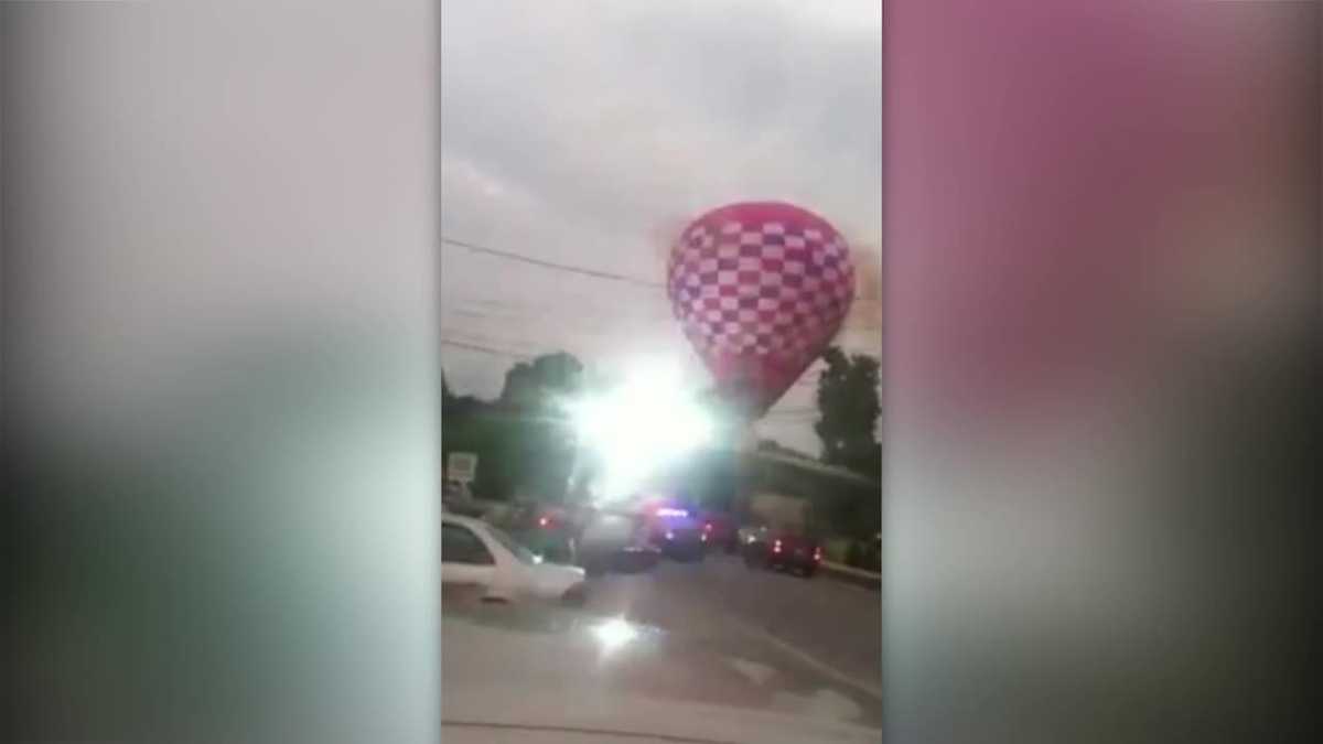 Images capture explosions as hot air balloon crashes