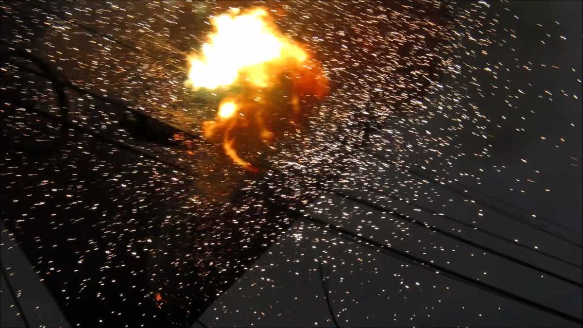 Images capture explosions as hot air balloon crashes