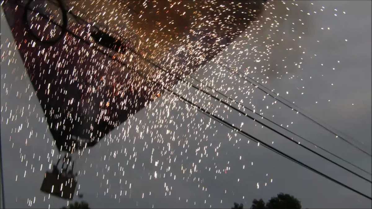 Images capture explosions as hot air balloon crashes