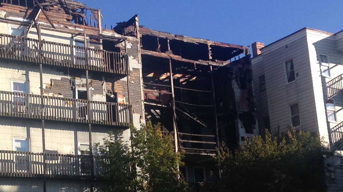 Photos: Fire rips through Lewiston apartment building