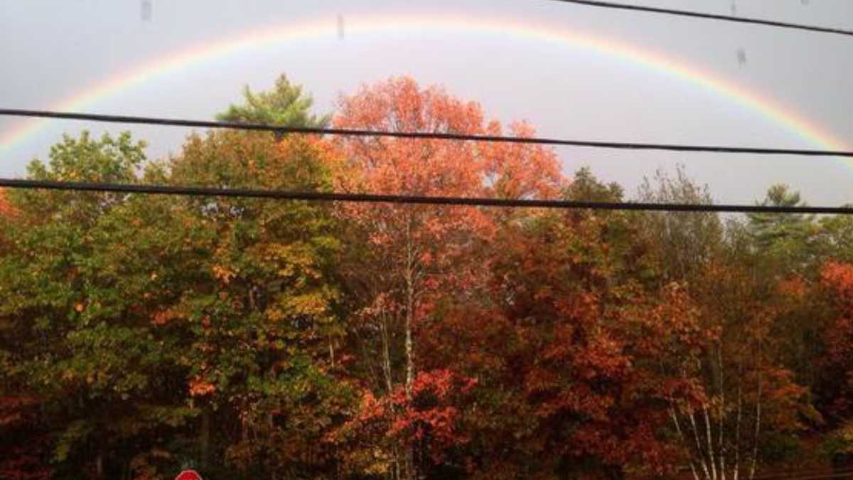 Photos: Weekend rain brings rainbows