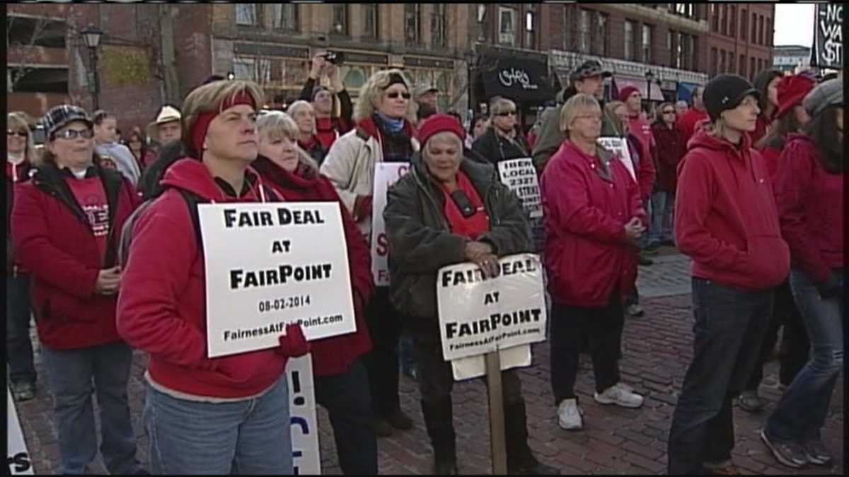 Hundreds rally for striking FairPoint workers
