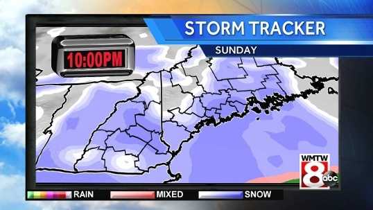 Track Sunday, early Monday snow