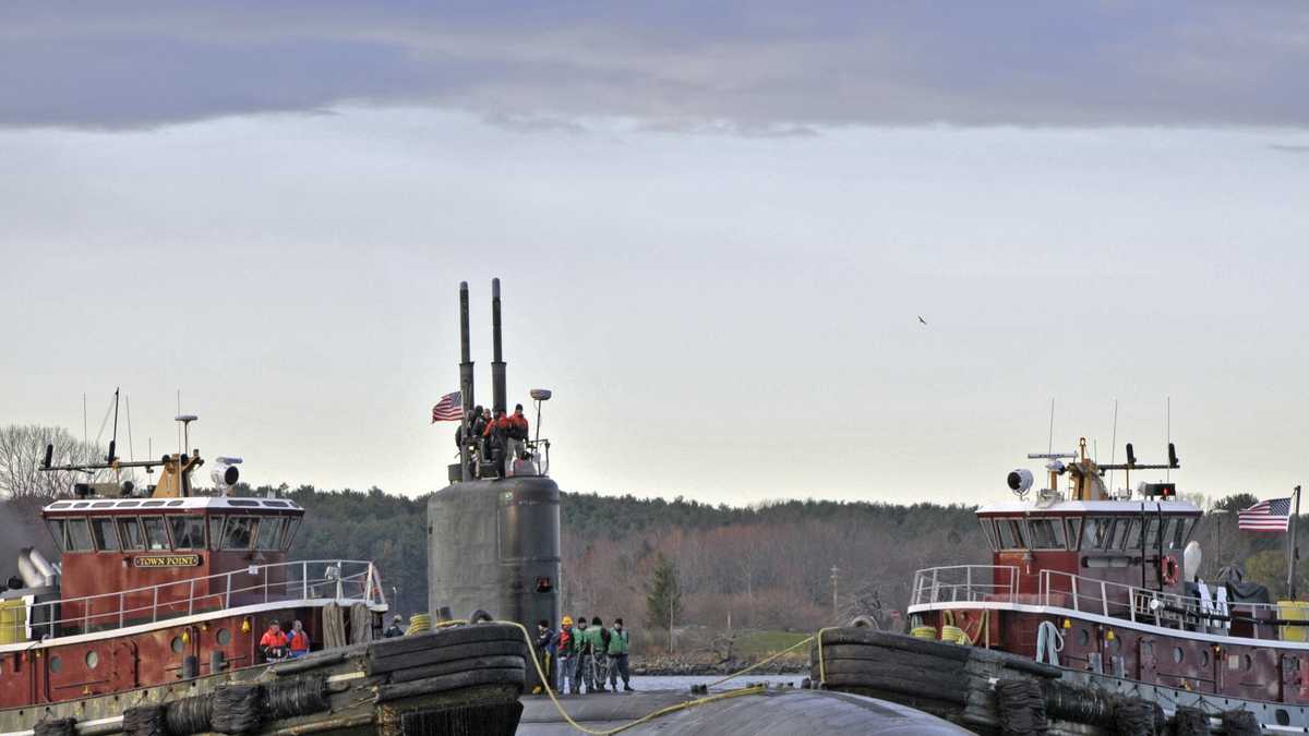 USS Annapolis arrives at Portsmouth Naval Shipyard