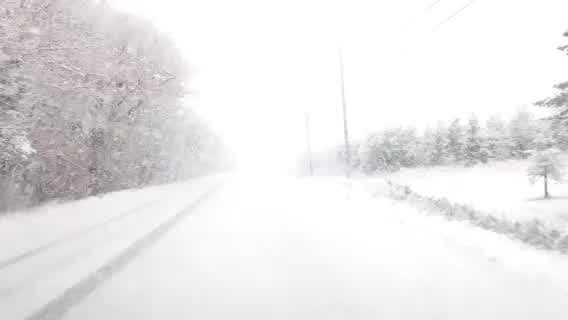 Snow begins to fall in parts of Aroostook County
