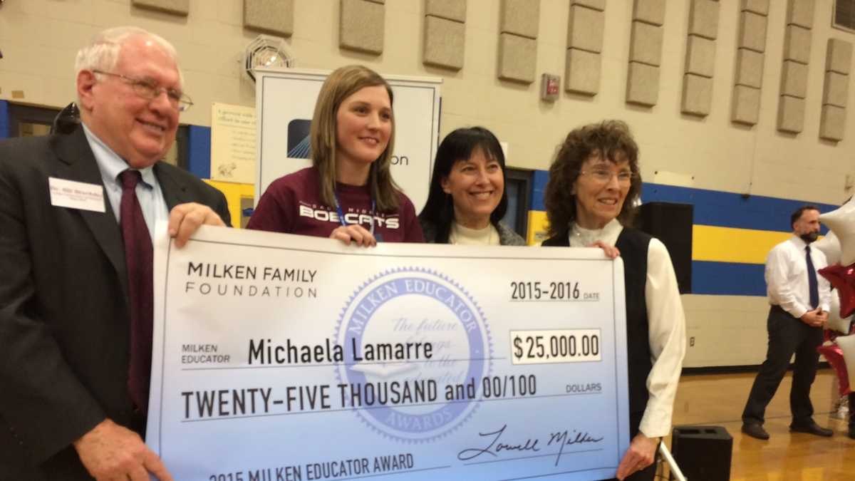 Saco teacher wins prestigious Milken Award