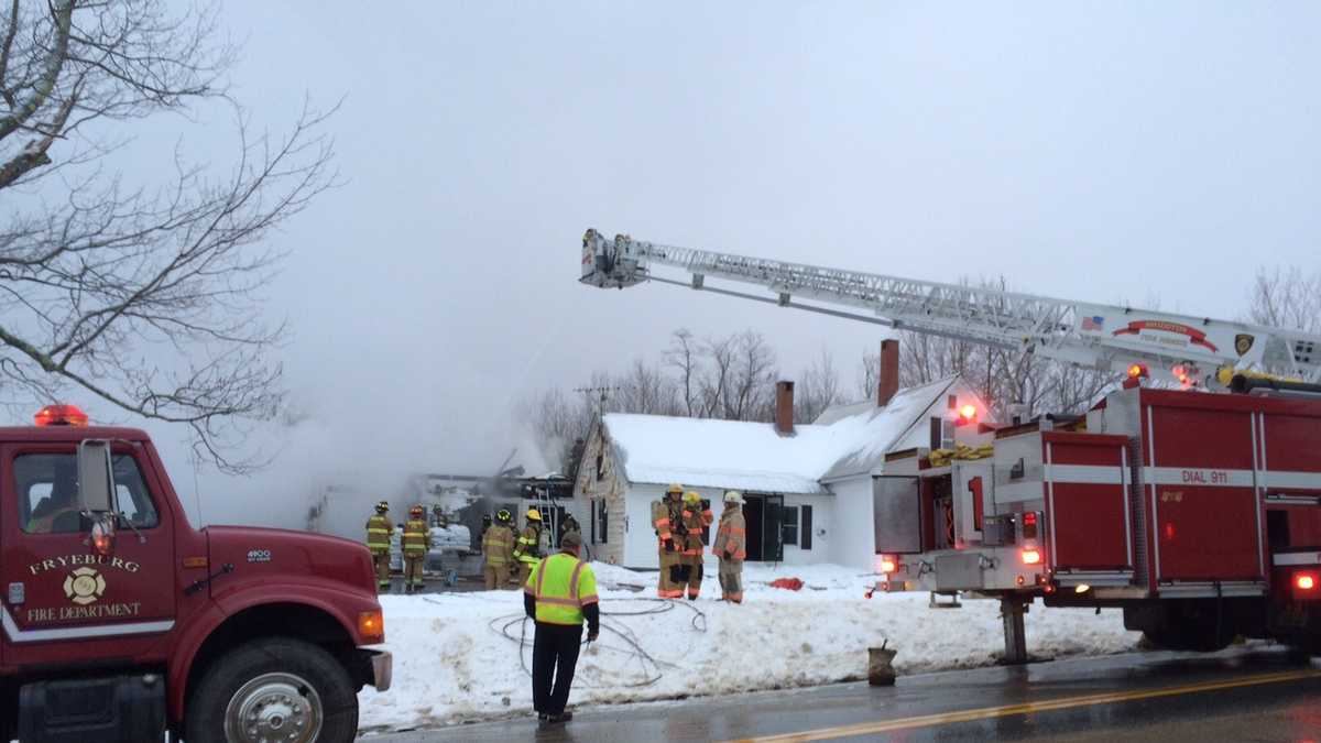 Crews fight Bridgton fire, Route 117 closed