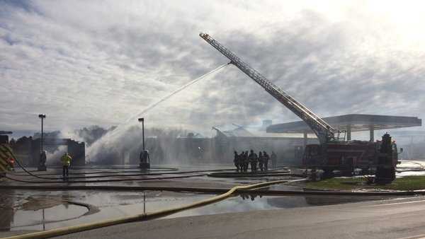 Photos: Gorham gas station fire
