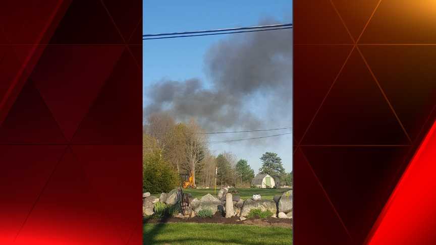 Firefighters battle wildfire in Gray