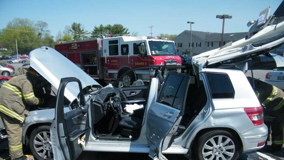 Wild parking lot crash damages several vehicles