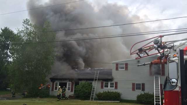 Crews Battle Fire At Gorham Home