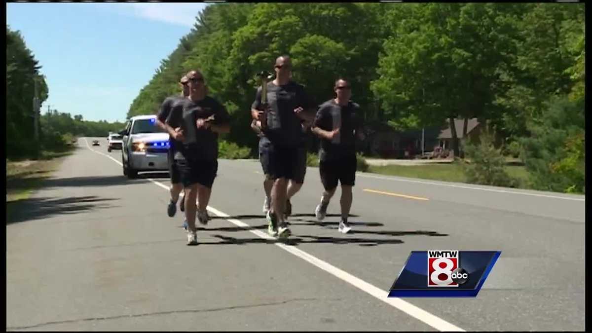 Law enforcement carries torch for Special Olympics
