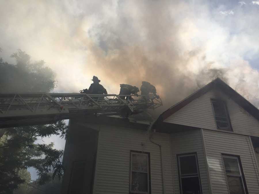 Photos: Crews battle Portland apartment building fire