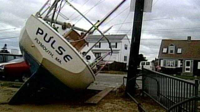 Images show damage from Hurricane Bob in New England in 1991