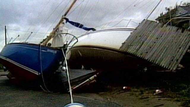 Images show damage from Hurricane Bob in New England in 1991
