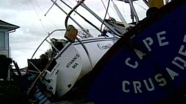 Images show damage from Hurricane Bob in New England in 1991
