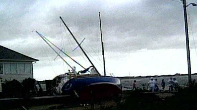 Images show damage from Hurricane Bob in New England in 1991