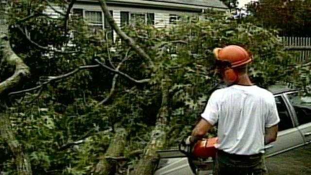 Images show damage from Hurricane Bob in New England in 1991