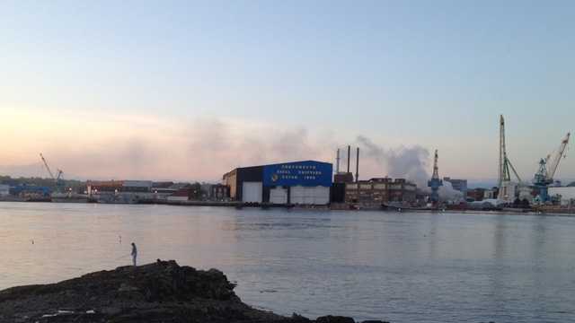 Images: Fire breaks out at Portsmouth Naval Shipyard