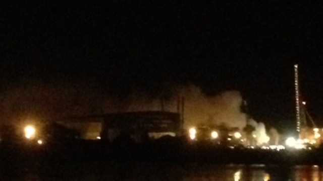 Images: Fire breaks out at Portsmouth Naval Shipyard