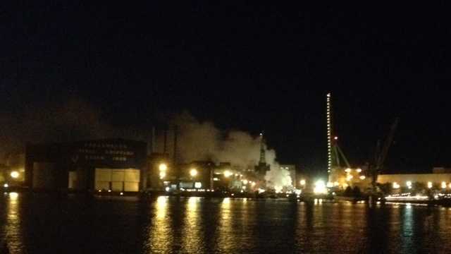 Images: Fire breaks out at Portsmouth Naval Shipyard