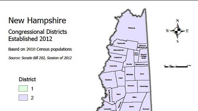 Maps: New Hampshire Congressional districts