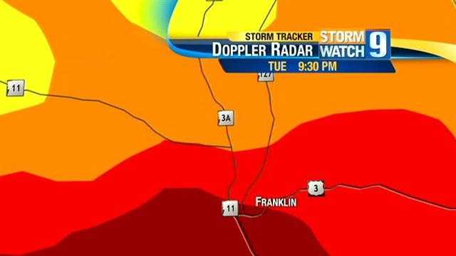 Images: Radar shows possible microburst hitting Franklin