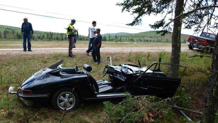 Man seriously injured after crashing Porsche Man seriously injured after crashing Porsche