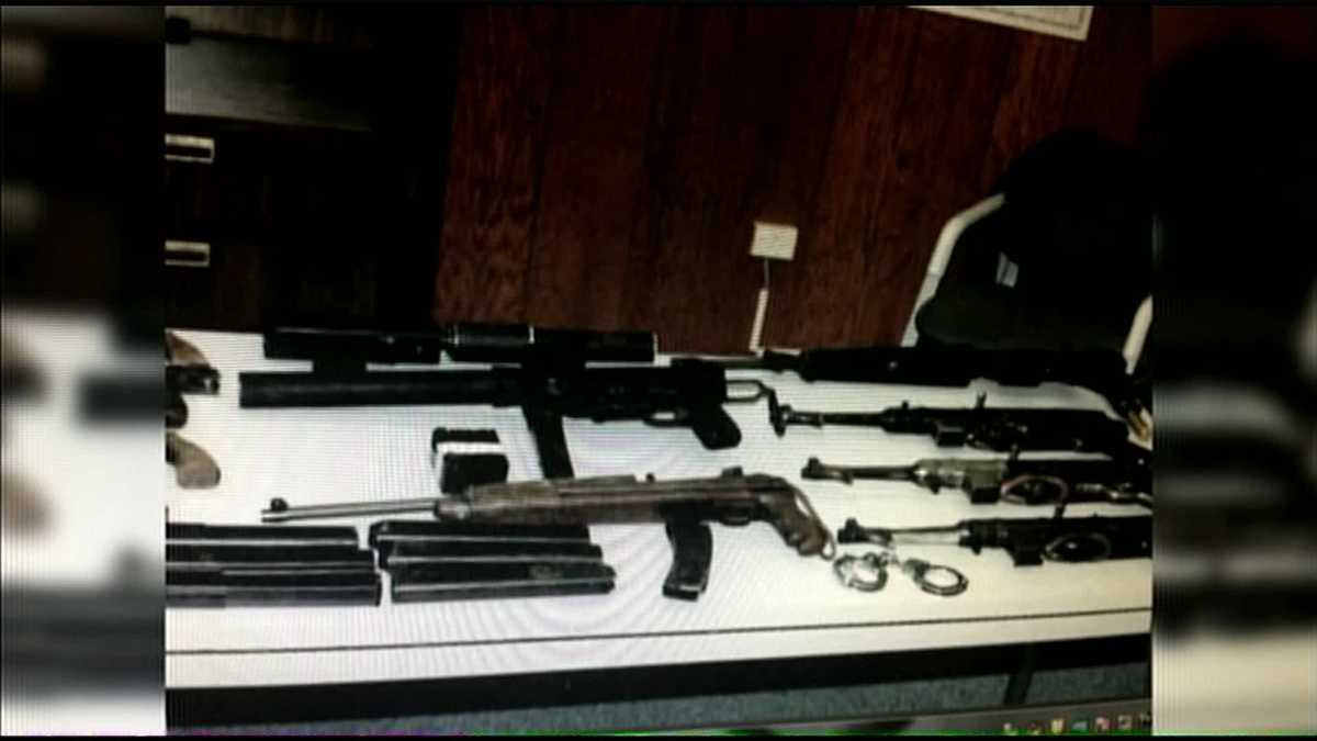 Images: Machine guns, weapons in Bulger's alleged arsenal shown in court