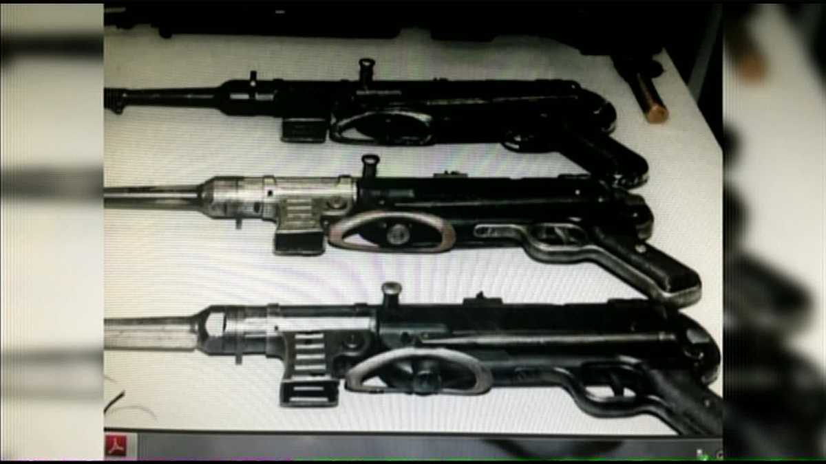 Images: Machine guns, weapons in Bulger's alleged arsenal shown in court