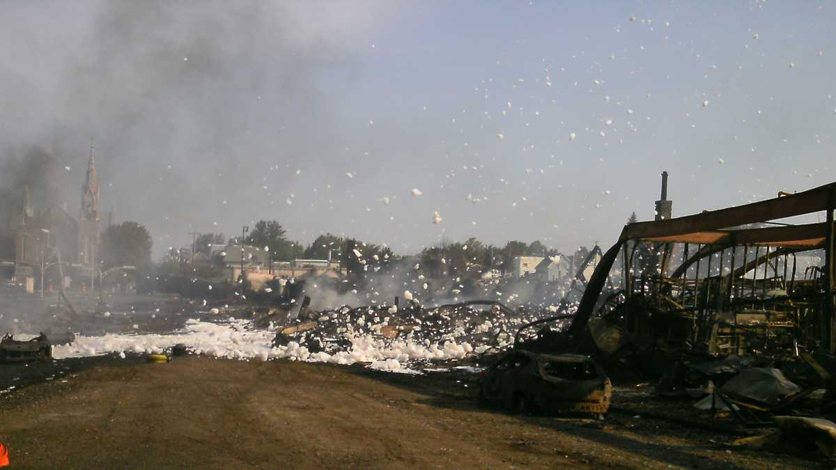 Photos: Train explosion devastates Quebec town