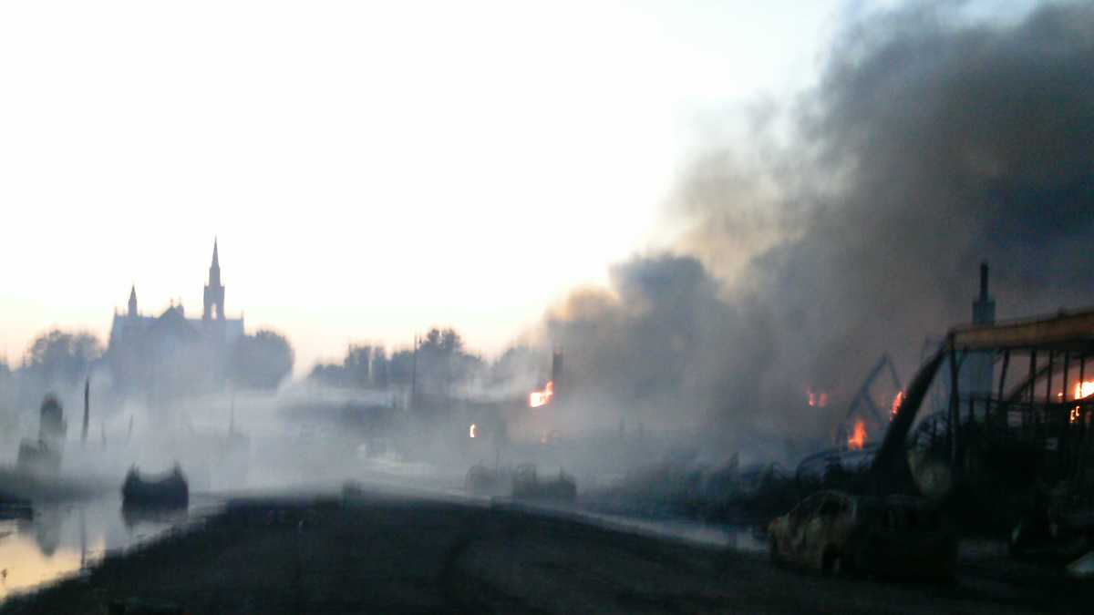 Photos: Train explosion devastates Quebec town