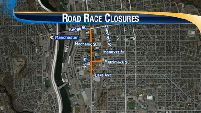 List of road closures in Manchester due to Cigna/Elliot 5K race