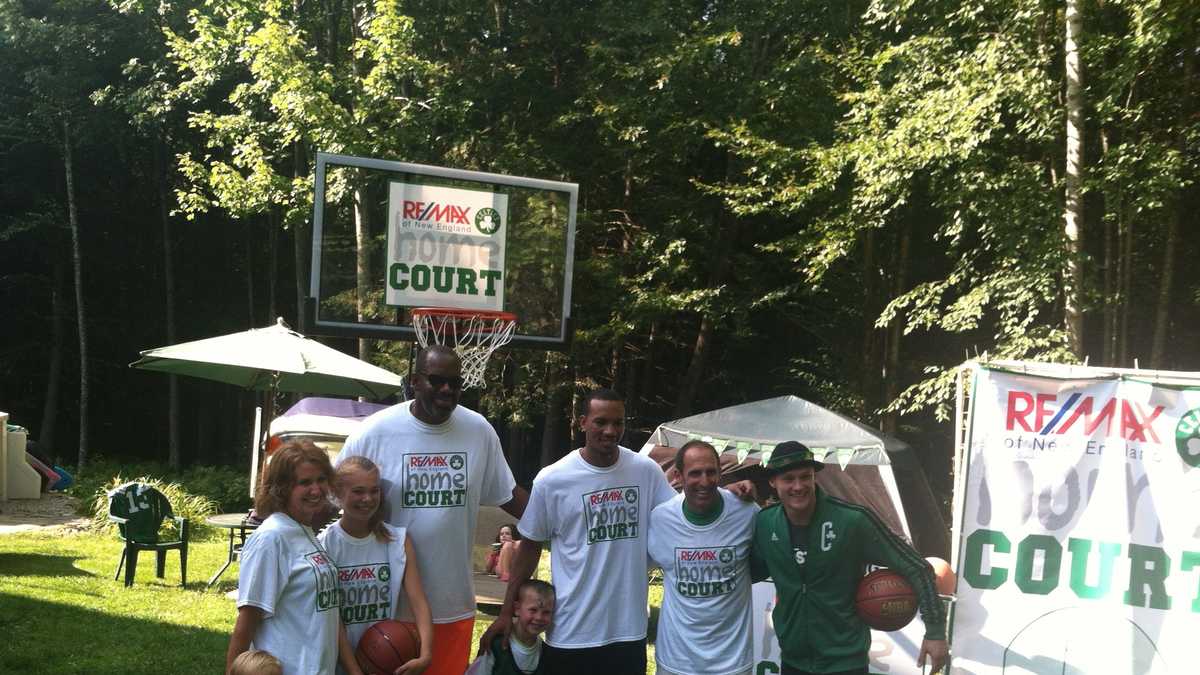 Barrington family gets visit from Celtics stars
