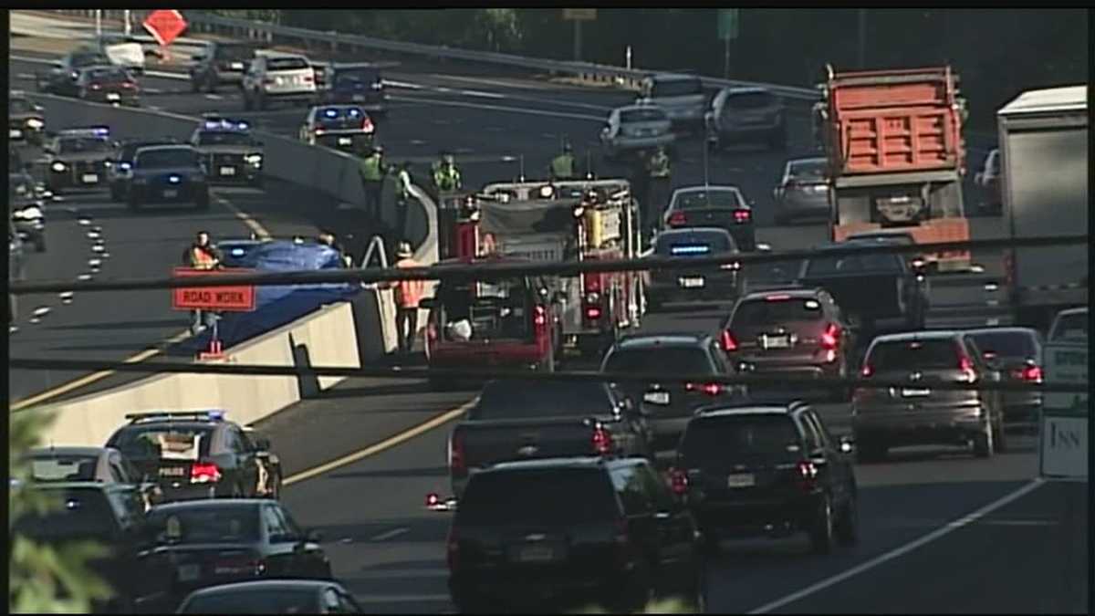 Images: Crash snarls traffic on I-93 in Hooksett