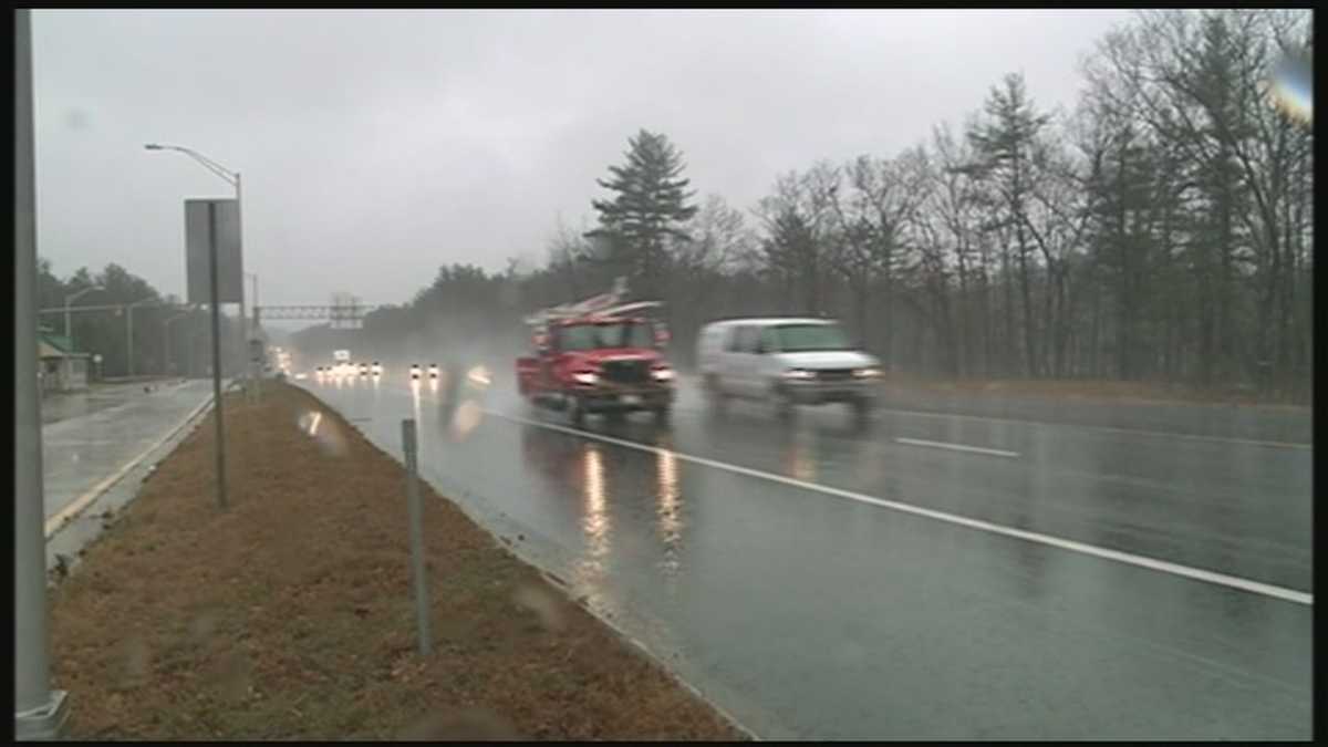 Drivers deal with messy roads on busy travel day