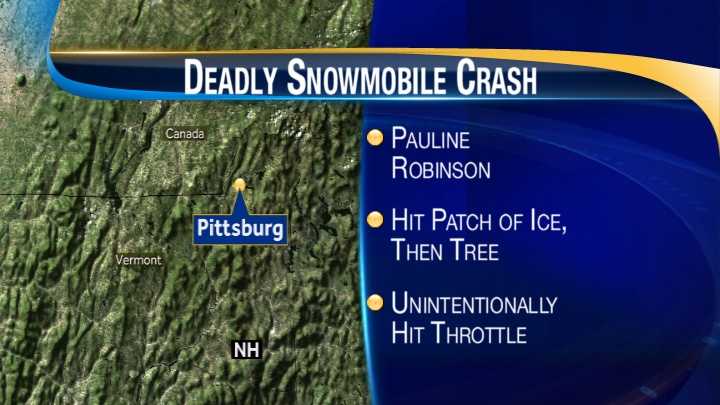 Hudson woman dies after crashing snowmobile into tree