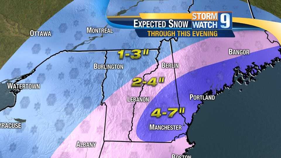 Storm brings snow to NH on Tuesday